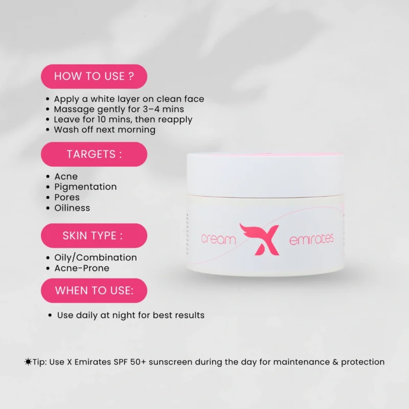 Cream X Emirates Face Whitening Cream – 100% Natural | X Emirates Skincare